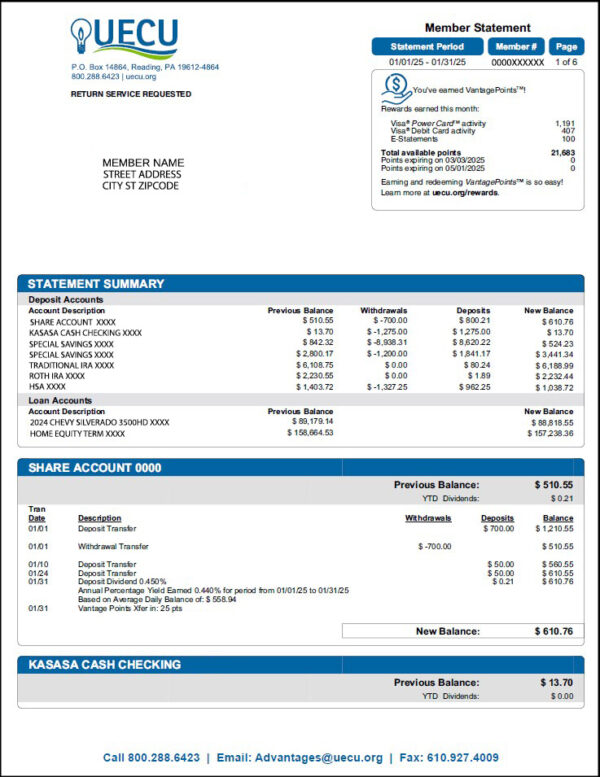 UECU STATEMENT CHANGES – Welcome to Utilities Employees Credit Union